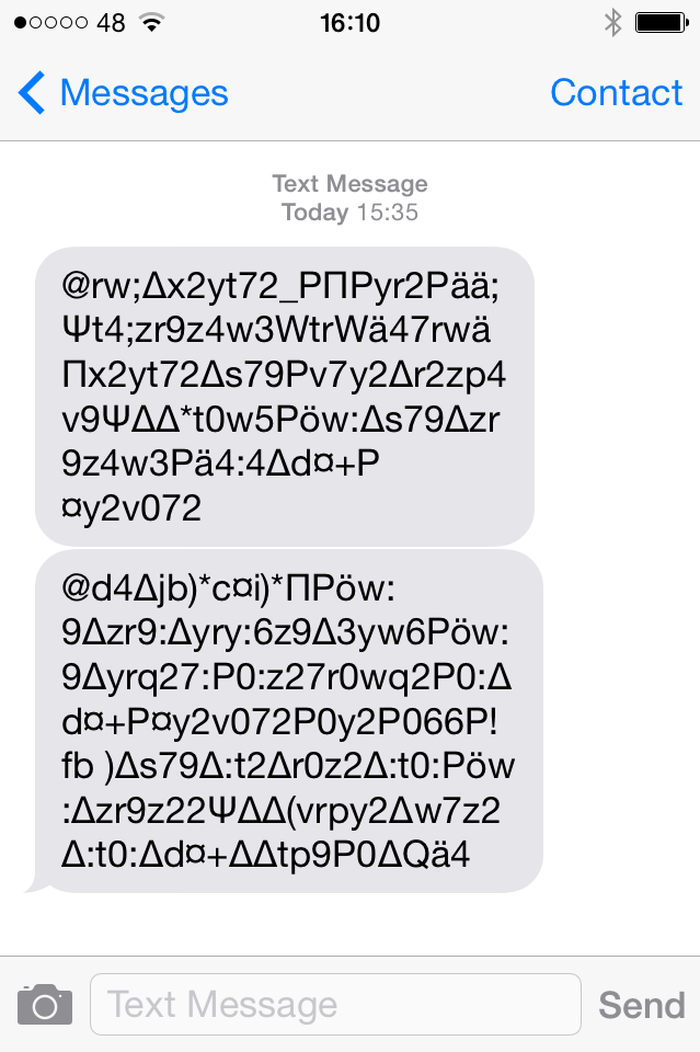 Long texts from SMS API are garbled - 48 Community