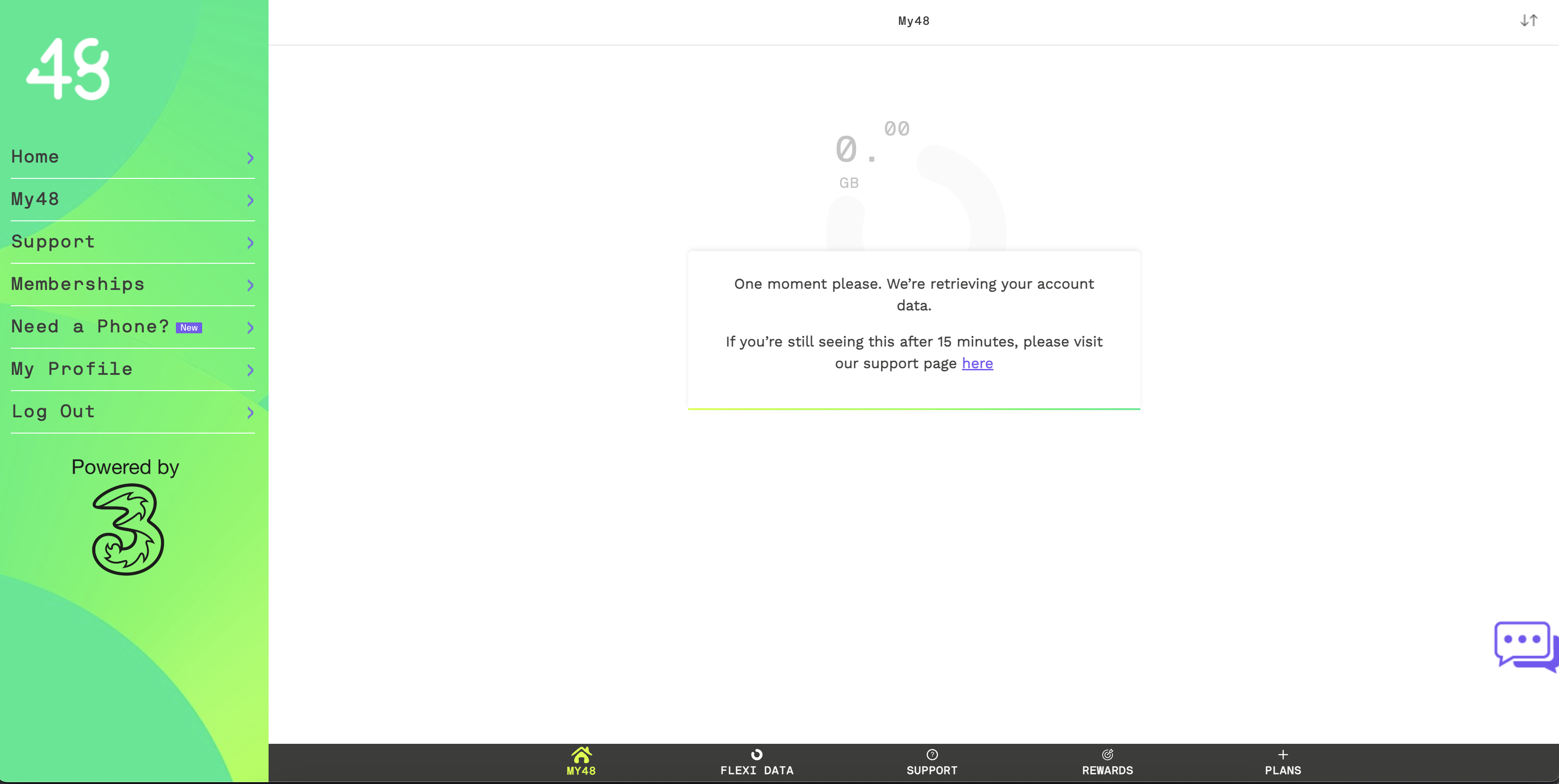 My48 Page always shows "One moment please. We’re r... - 48 Community