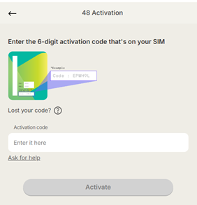 How to Activate your 48 SIM